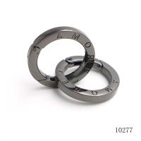 China 26.5mm Flat Spring O Ring Gunmetal Carabiner with Custom Engraving for sale