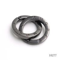 China 26.5mm Flat Spring O Ring Gunmetal Carabiner with Custom Engraving for sale