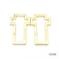 China Gold Square Cross Snap Clip Carabiner Custom Spring Clasp for Jewelry Charms 5000 Cycles for sale