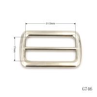 China 32mm Metal Slide Adjuster Flat Tri Glide Buckle Silver for Bags and Straps 50kg Capacity for sale