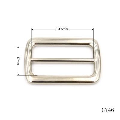 China 32mm Metal Slide Adjuster Flat Tri Glide Buckle Silver for Bags and Straps 50kg Capacity for sale