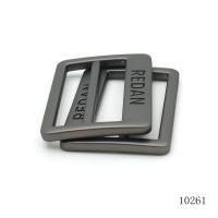 China 38mm Matte Gunmetal Sliding Buckle Zinc Alloy Thick Head Bag Strap Adjuster for sale
