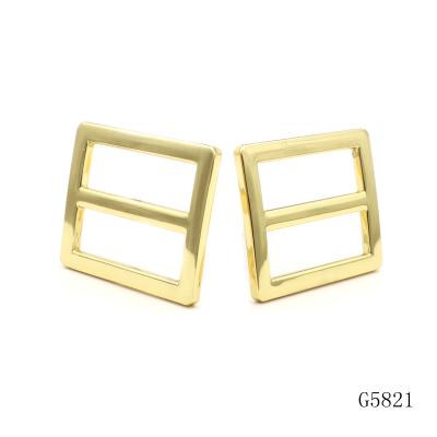China 26mm Zinc Alloy Tri Glide Strap Adjuster Buckle Gold Glossy Finish for Leather Goods for sale