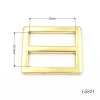 China 26mm Zinc Alloy Tri Glide Strap Adjuster Buckle Gold Glossy Finish for Leather Goods for sale