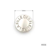 China 20mm Zinc Alloy Rivet Silver Double Cap Rivets Flat With Logo for sale