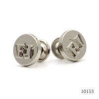 China Custom Embossed Nickel Plated Bag Rivets 15mm Corrosion Resistant Metal Fasteners for sale
