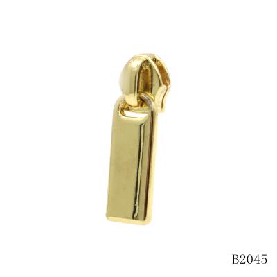 China Gold Metal Zipper Puller #3 Slider Round Head Zip Pull Tab for Bag Hardware for sale