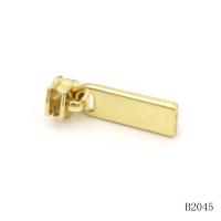 China Gold Metal Zipper Puller #3 Slider Round Head Zip Pull Tab for Bag Hardware for sale