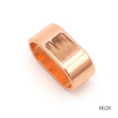 China 20mm Rose Gold Metal Belt Loop Keeper Oval Shape for Straps and Belts for sale