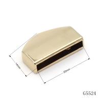 China Light Gold 20mm Belt Tail Metal Clips with Screw for Bag Strap End Finishing for sale