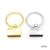 China Custom Logo Key Fob Hardware | 20mm Leather Strap Holder with 30mm Split Key Ring for sale