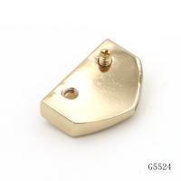 China Light Gold 20mm Belt Tail Metal Clips with Screw for Bag Strap End Finishing for sale