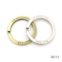 China 25mm Antique Brass Split Key Rings 1 Inch Brushed Metal Keychain Rings for Logo Stamping for sale