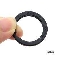 China Carbon Steel Flat Key Ring 30mm Chrome Matte Black Split Ring Keychain for sale