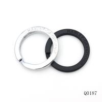 China Carbon Steel Flat Key Ring 30mm Chrome Matte Black Split Ring Keychain for sale