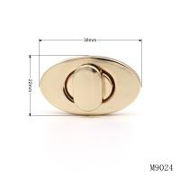 China 38mm Oval Twist Lock Gold Metal Bag Closure for Handbag Hardware for sale