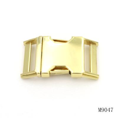 China Heavy Duty 25mm Quick Release Metal Buckle for Dog Collar Zinc Alloy Gold Plated for sale