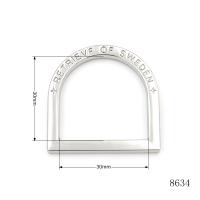 China Chrome Plated Metal D Ring Buckle Custom Engraved for Leather Bags 20mm for sale