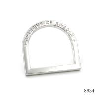 China Chrome Plated Metal D Ring Buckle Custom Engraved for Leather Bags 20mm for sale