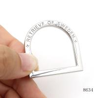 China Chrome Plated Metal D Ring Buckle Custom Engraved for Leather Bags 20mm for sale