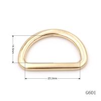 China 25mm Metal D Ring Shiny Flat D Ring Corrosion Resistant For Bag Making for sale