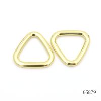 China 21mm Webbing D Ring Gold Plated Dog Harness D Ring Triangle for sale