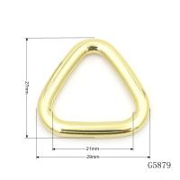 China 21mm Webbing D Ring Gold Plated Dog Harness D Ring Triangle for sale