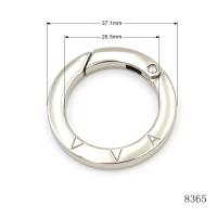 China Customizable 37mm Silver Spring O Ring Metal Clip Ring with Logo for Bags for sale