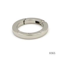 China Customizable 37mm Silver Spring O Ring Metal Clip Ring with Logo for Bags for sale
