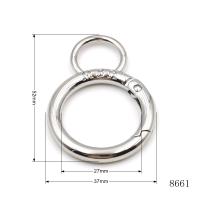 China Custom Spring O Ring Clasp 15mm-50mm Zinc Alloy Die Casting for Key Chains and Bag Hardware for sale