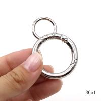 China Custom Spring O Ring Clasp 15mm-50mm Zinc Alloy Die Casting for Key Chains and Bag Hardware for sale