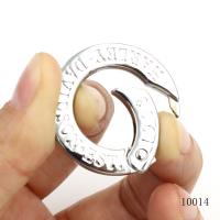 China Custom Engraved Zinc Alloy Car Key Chain Ring Flat Open Gate Metal Clasp 25mm for sale