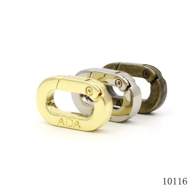 China Custom Engraved Oval Spring Ring Clasp Zinc Alloy Key Chain Accessories 30mm for sale