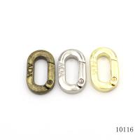China Custom Engraved Oval Spring Ring Clasp Zinc Alloy Key Chain Accessories 30mm for sale