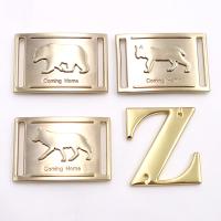 China Nickel Metal Logo Tag Corrosion Resistant Custom Engraved Square Label 30mm for sale