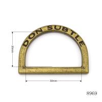 China Custom Antique Brass D Ring Buckle Zinc Alloy 25mm Corrosion Resistant Strap Hardware for sale