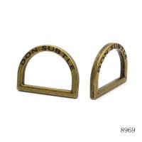 China Custom Antique Brass D Ring Buckle Zinc Alloy 25mm Corrosion Resistant Strap Hardware for sale