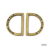 China Custom Antique Brass D Ring Buckle Zinc Alloy 25mm Corrosion Resistant Strap Hardware for sale
