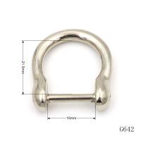 China Screw D Ring Buckle Zinc Alloy 20mm Metal D Ring for Purse Bag Hardware for sale