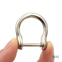China Screw D Ring Buckle Zinc Alloy 20mm Metal D Ring for Purse Bag Hardware for sale