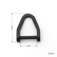 China Matte Black Screw D Ring Detachable Zinc Alloy D Rings for Bags OEM ODM for sale