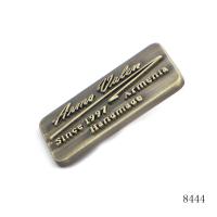 China Custom Engraved Brass Metal Logo Tag Square Anti Fade 25mm Hardware for Handbags for sale