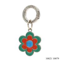 China Zinc Alloy Soft Enamel Flower Bag Charm Colorful Custom for Handbags Accessories for sale