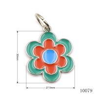 China Zinc Alloy Soft Enamel Flower Bag Charm Colorful Custom for Handbags Accessories for sale
