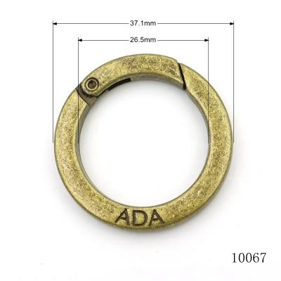 China Brass Spring O Ring Corrosion Resistant Round Carabiner Clips Customizable for sale