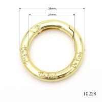 China Custom Logo Gold Spring O Ring Carabiner 28mm Keychain Set for OEM ODM Accessories for sale