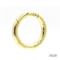 China Custom Logo Gold Spring O Ring Carabiner 28mm Keychain Set for OEM ODM Accessories for sale