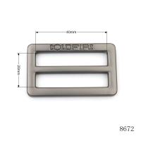 China Matte Gun Metal Zinc Alloy Strap Adjuster 3 Bar Triglide Buckle Corrosion Resistant for Bag Accessories for sale