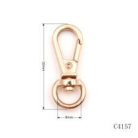 China 17mm Swivel Snap Hook Gold Rose Gold Swivel Clasp Hooks for Keychain Accessories Zinc Alloy for sale