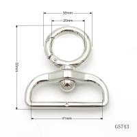 China Zinc Alloy Swivel Snap Hook 38mm Nickel Plated Heavy Duty Swivel Hooks for Industrial Use for sale
